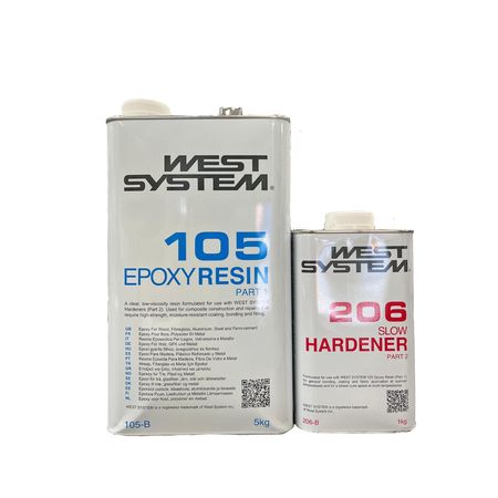 West System B Pack With 105 Epoxy Resin & 206 Slow Hardener (6kg) only ...